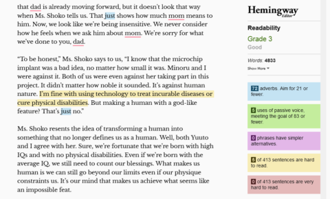 All About The Free Book Editing Software, Hemingway App